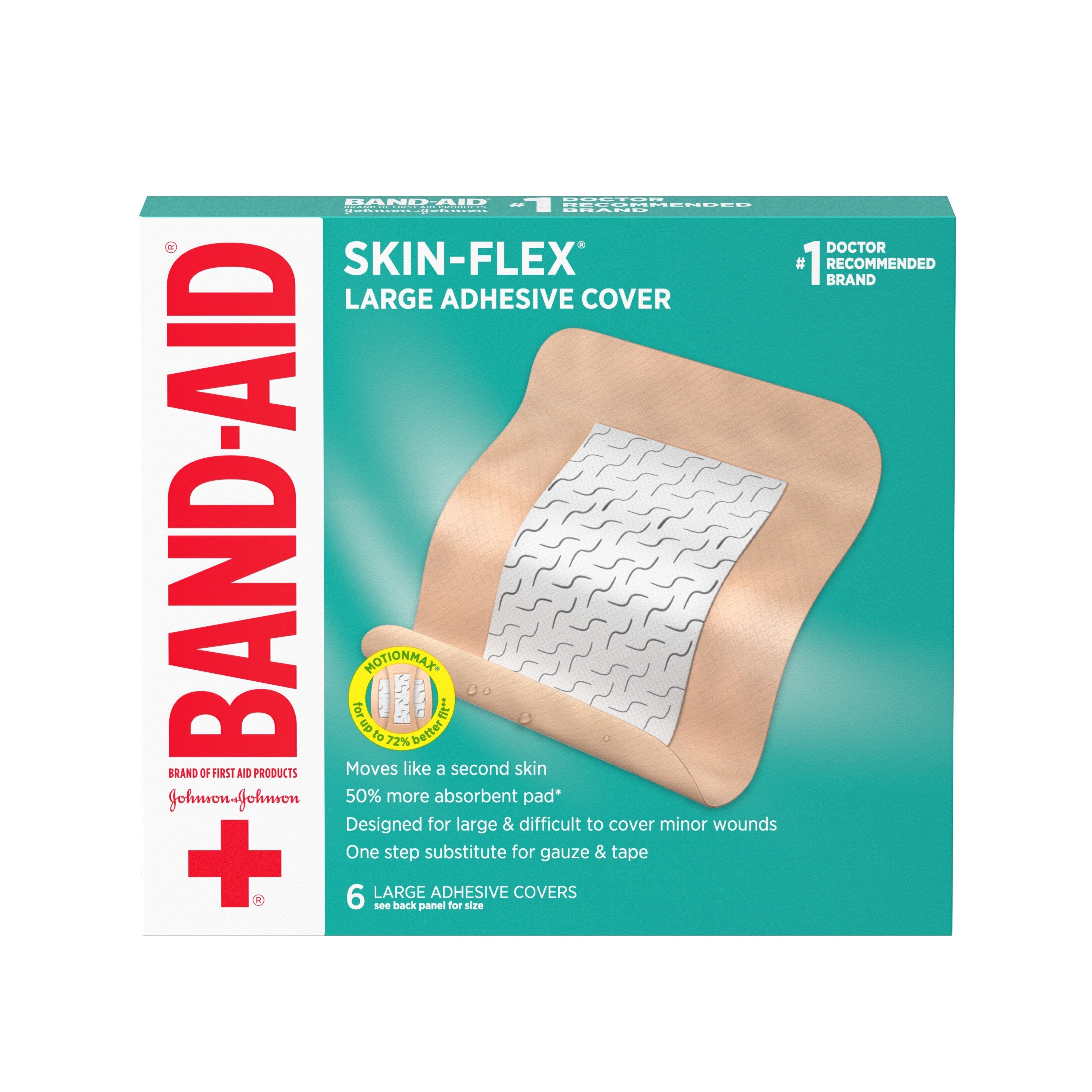Band-Aid Brand Skin-Flex Large Adhesive Cover - Large, 6ct – Blitzstock