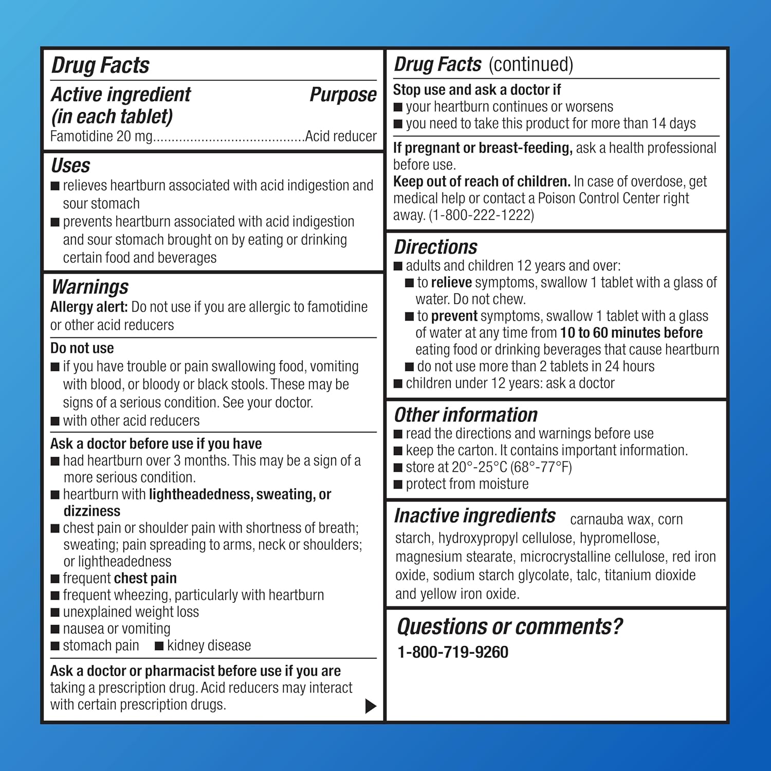 Amazon Basic Care Max Strength Acid Reducer for Heartburn Relief, Famo ...