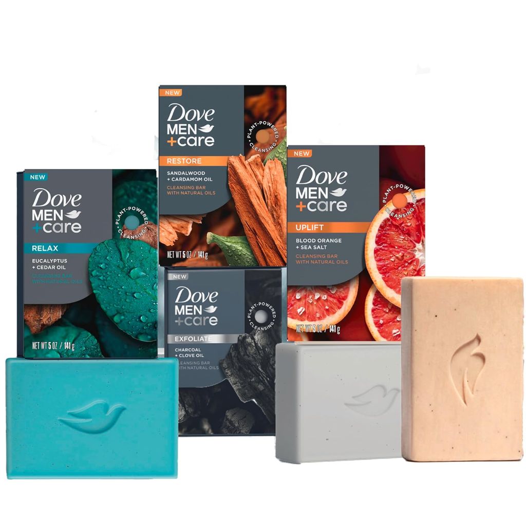 Dove Men+Care Cleansing Soaps Variety Pack - 4 Bars, 3.51oz ea ...