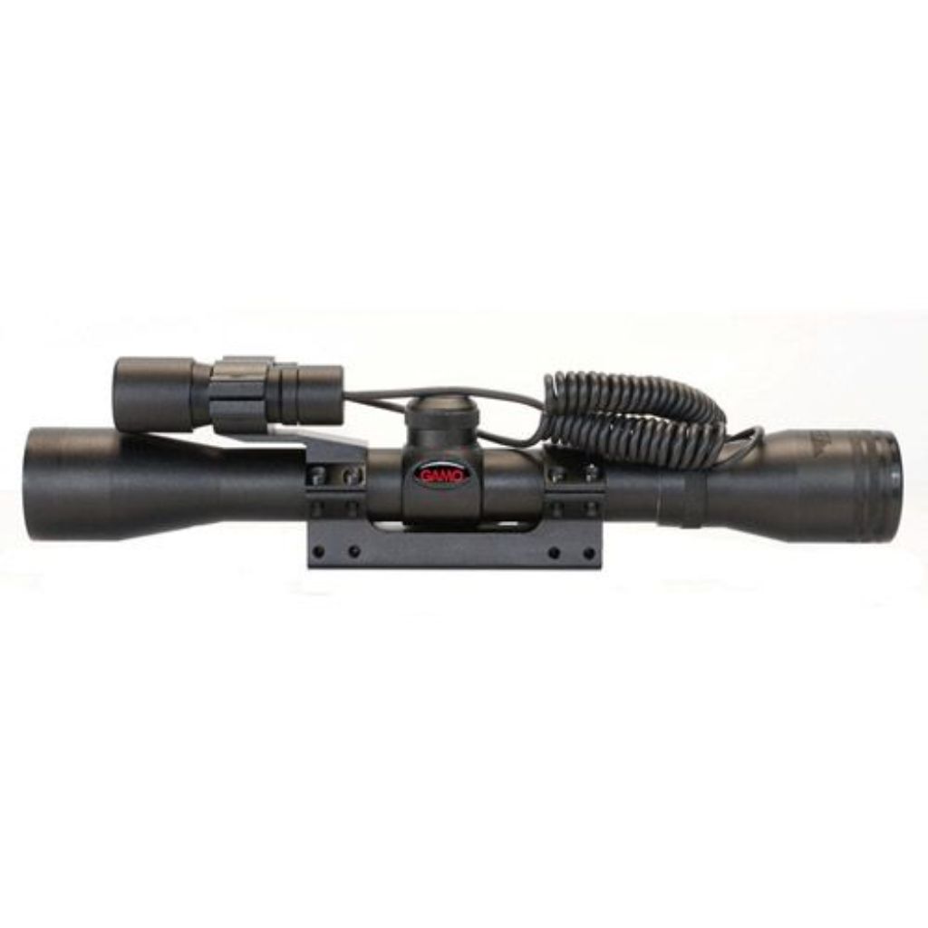 Gamo Varmint Hunter Air Rifle Scope with Light and Laser 4 x 32mm - Bl ...
