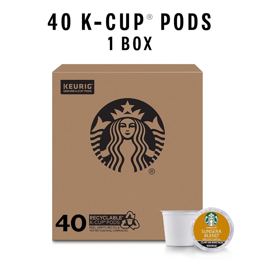 Starbucks Sunsera Blend 100% Arabica Coffee Pods, 1 Box (40 Pods ...