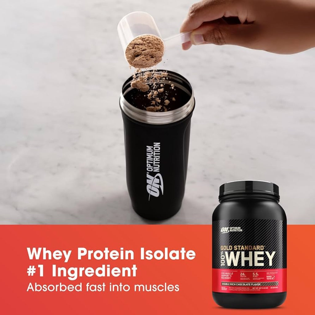 Optimum Nutrition Gold Standard 100% Whey Protein, Double Rich Chocola ...