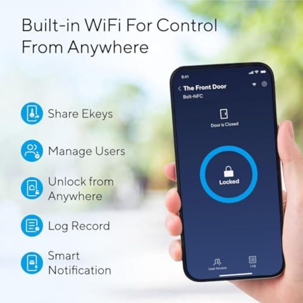 ULTRALOQ - Bolt NFC Smart Door Lock, Built-in WiFi Deadbolt 6-in-1 Key ...