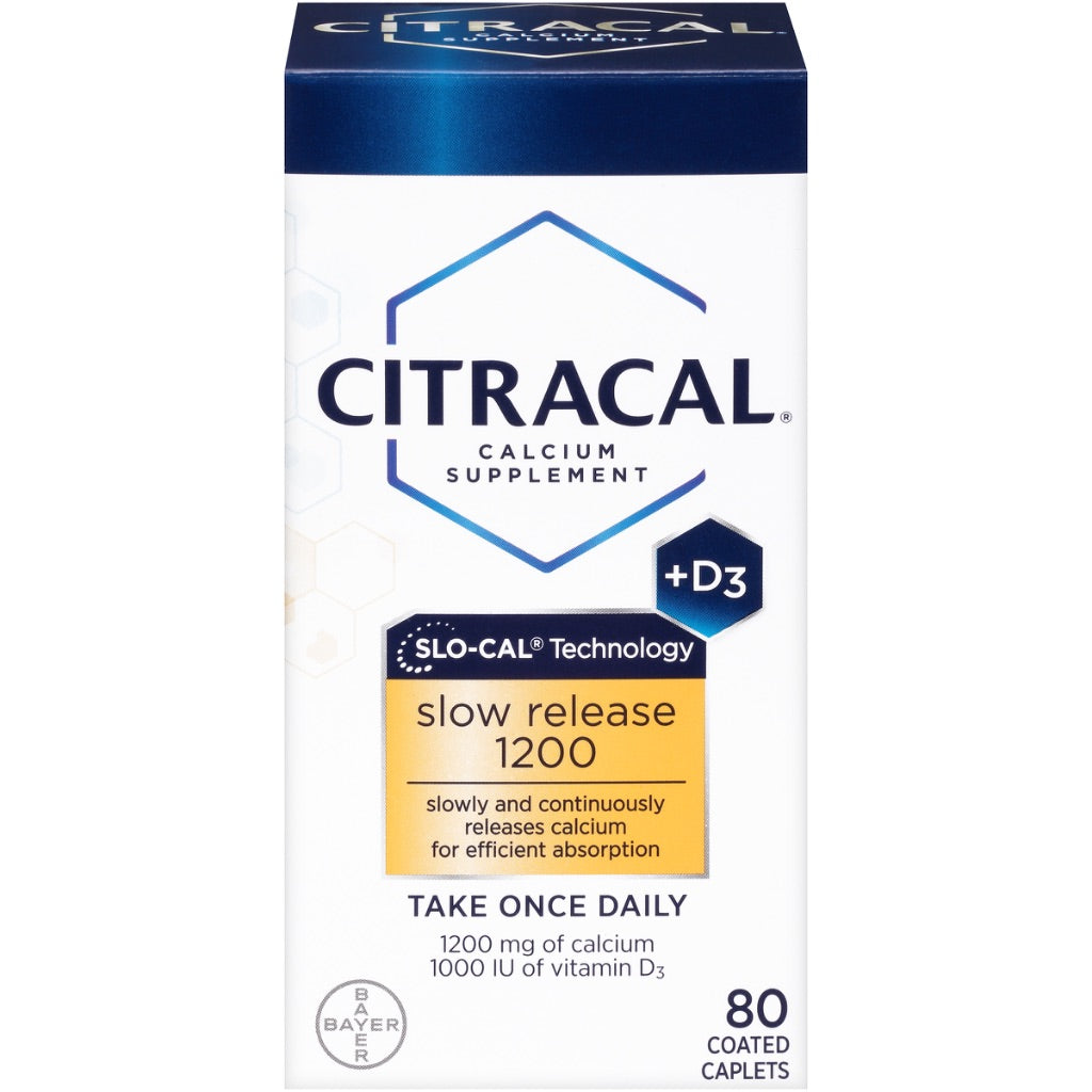Citracal Slow Release Calcium 1200mg With Vitamin D3 - 80 Caplets ...