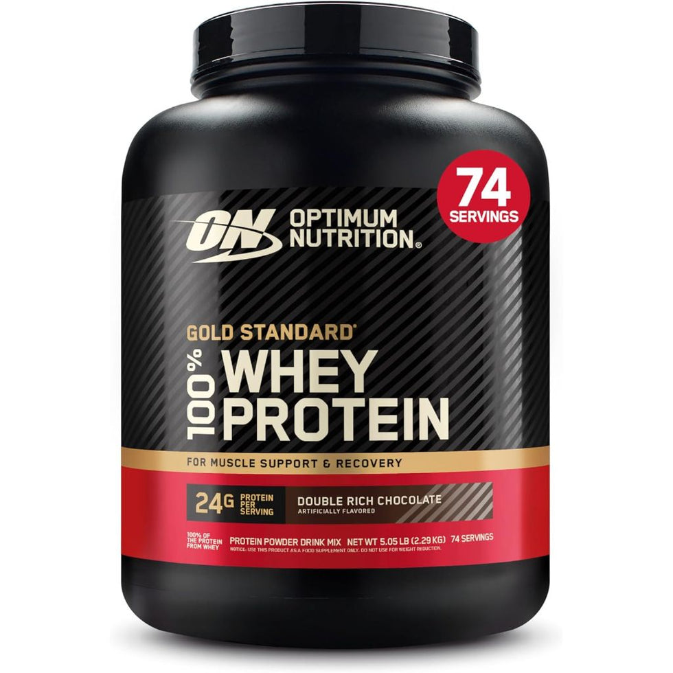 Optimum Nutrition Gold Standard 100% Whey Protein Powder - Double Rich ...